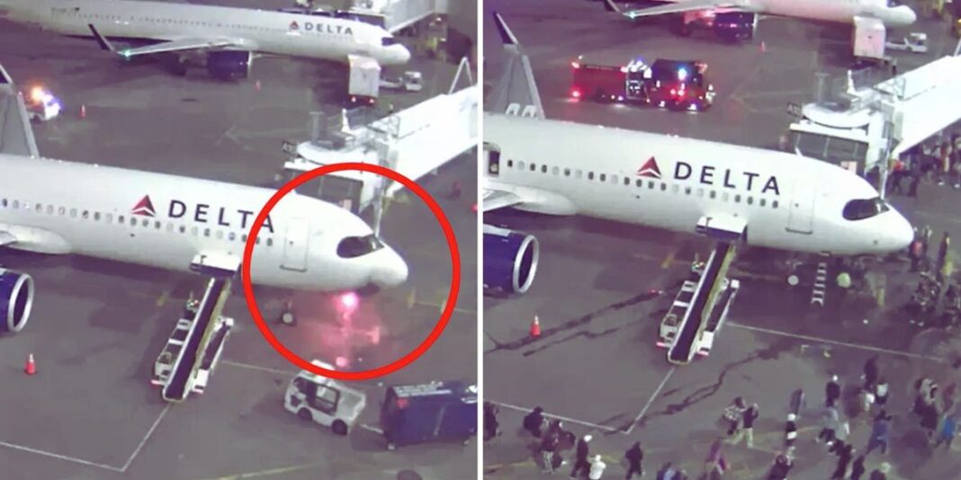 Delta Flight Catches Fire at Seattle Airport New Video Emerged