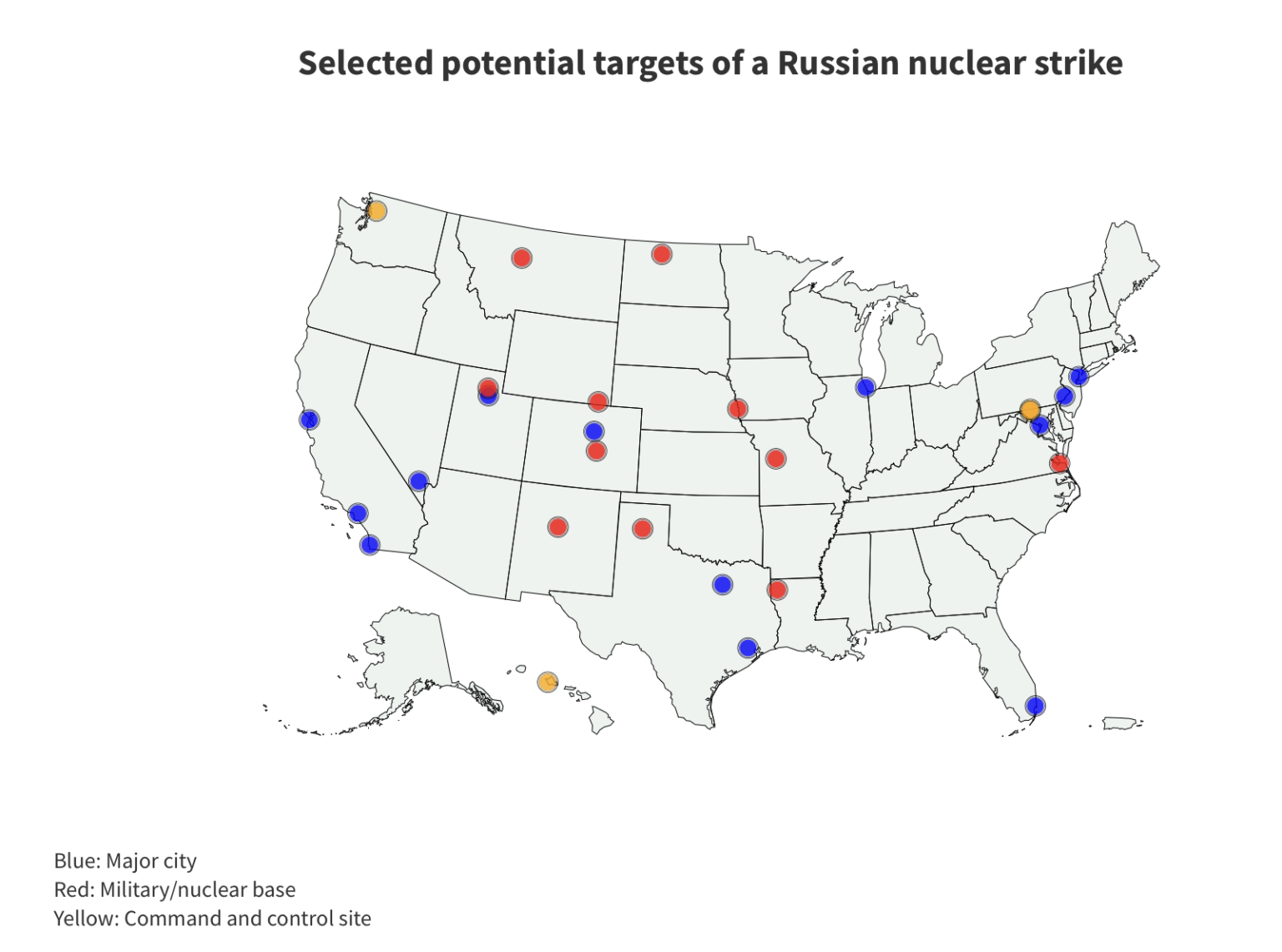 Key Locations: Where U.S.-Russia Nuclear Strikes Could Hit Worst