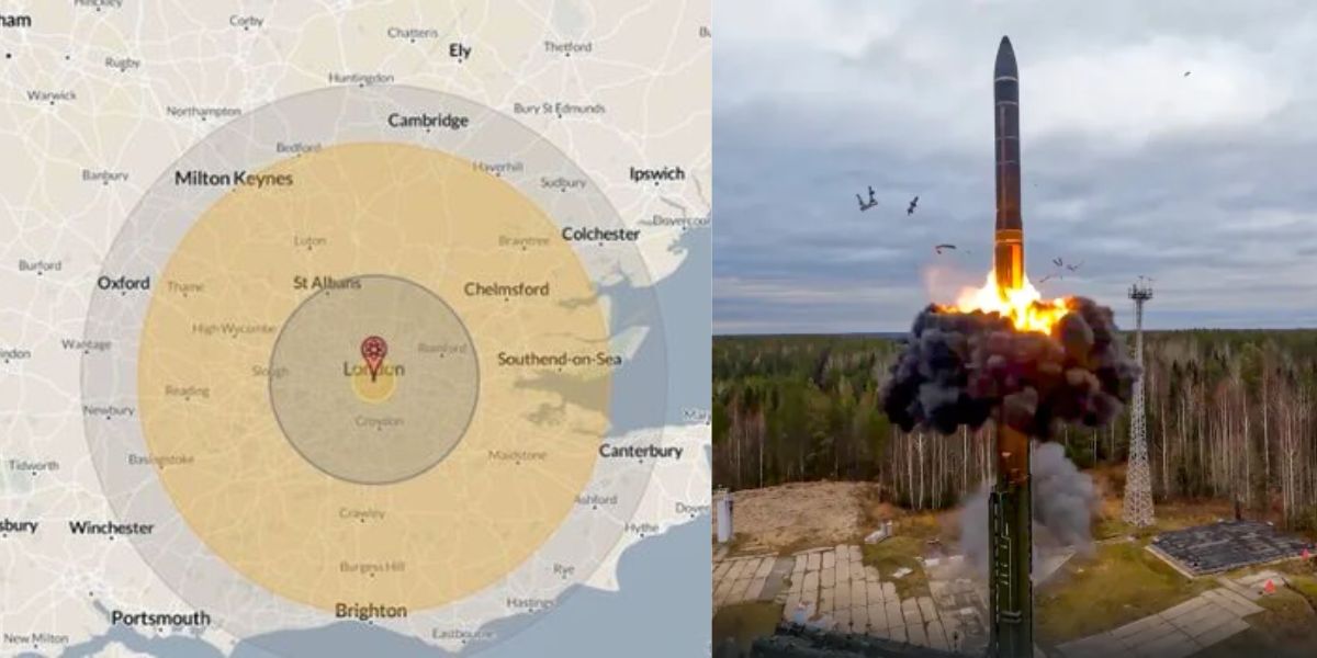 World War 3 nuclear attack map shows which areas in UK and USA would be ...